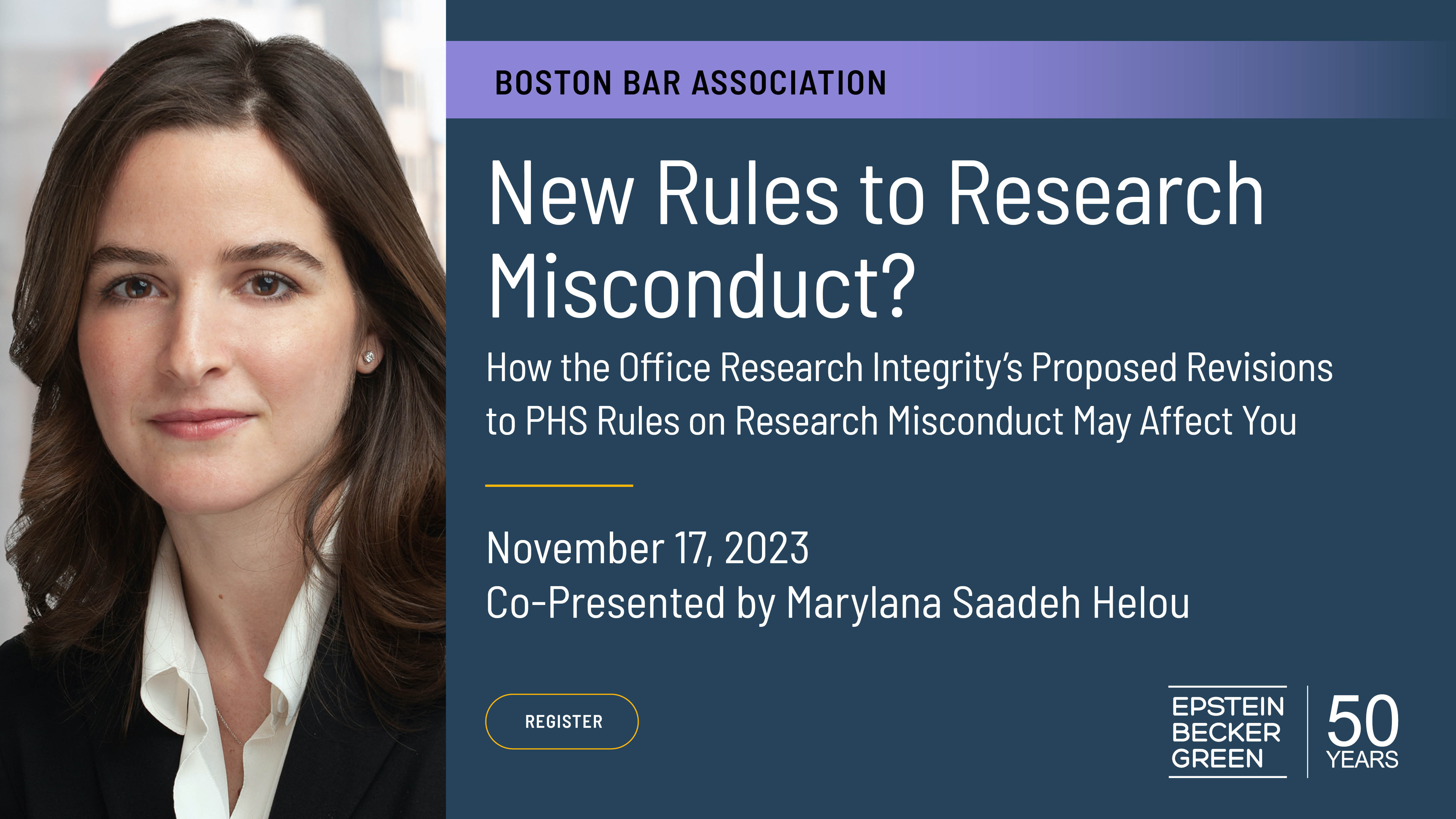 Webinar (11/17): New Rules to Research Misconduct? How the Office of ...