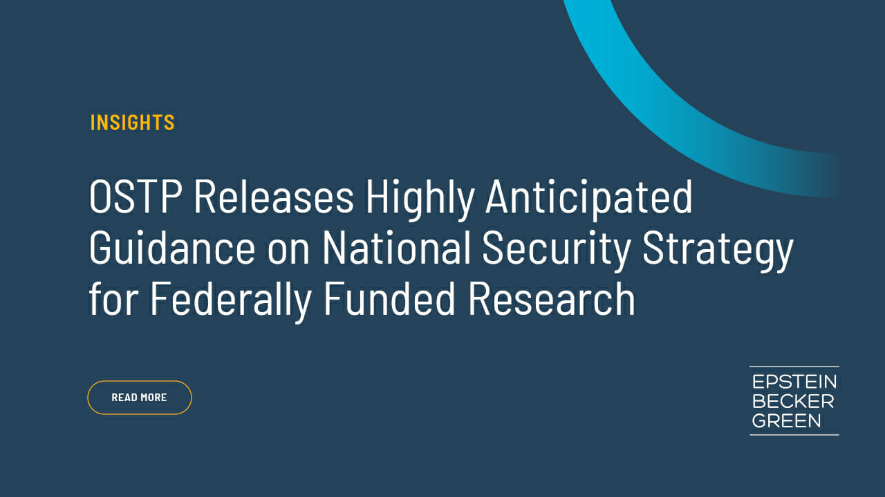 OSTP on National Security Strategy for Federally Funded Research ...